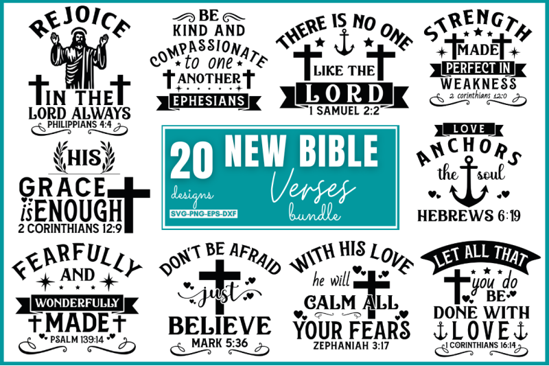 Bible Verse Svg Bundle By Designs Dark Thehungryjpeg