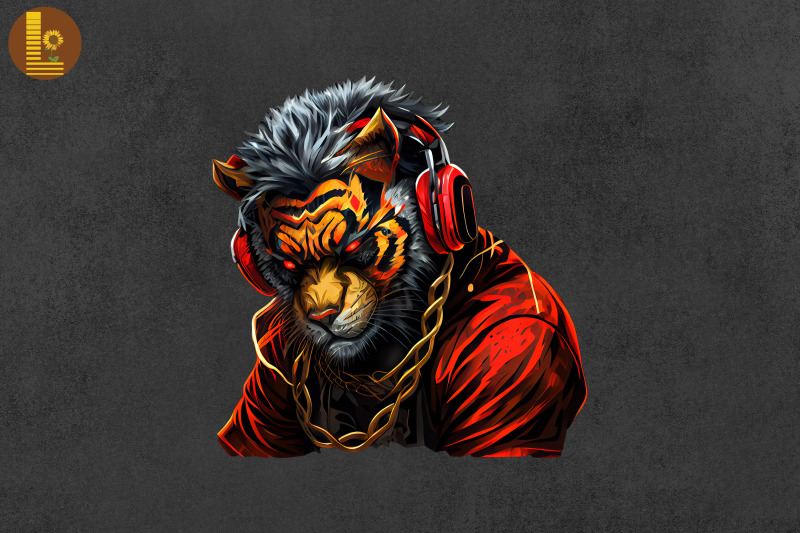 Badass Gangster Tiger By Mulew Art Thehungryjpeg