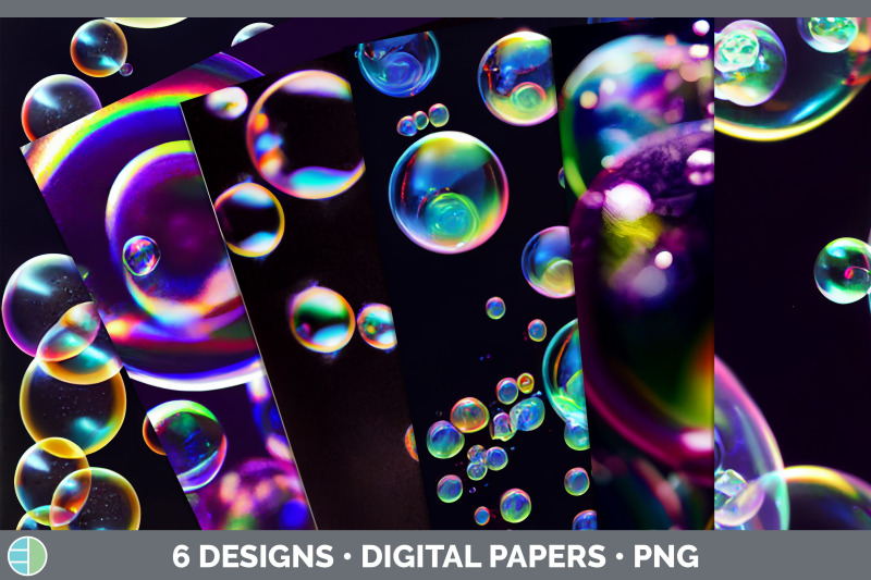 Bubbles Backgrounds | Digital Scrapbook Papers By Enliven Designs ...