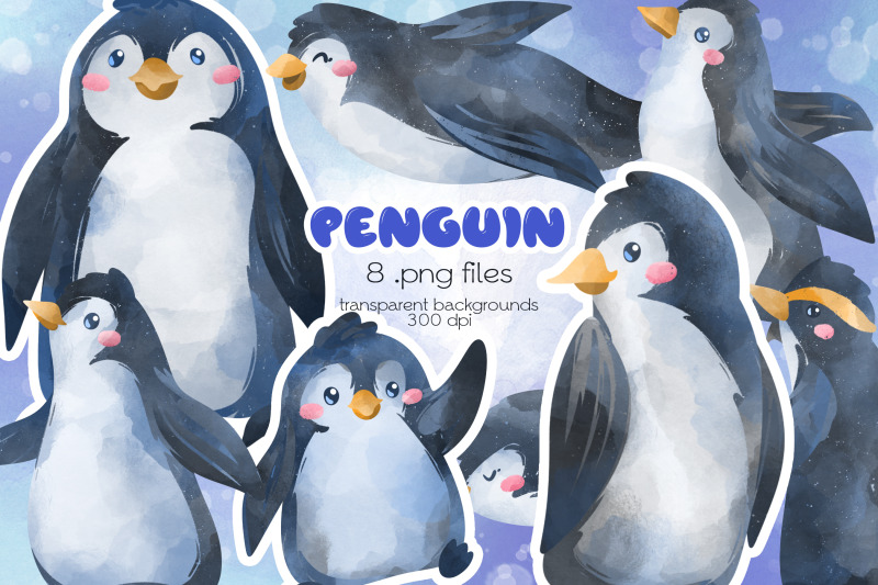 Penguin Clipart - PNG Files By OllyKo | TheHungryJPEG