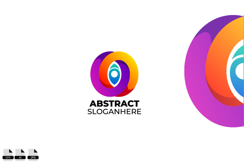 Gradient abstract eye vector logo design illustration By NorinHood ...