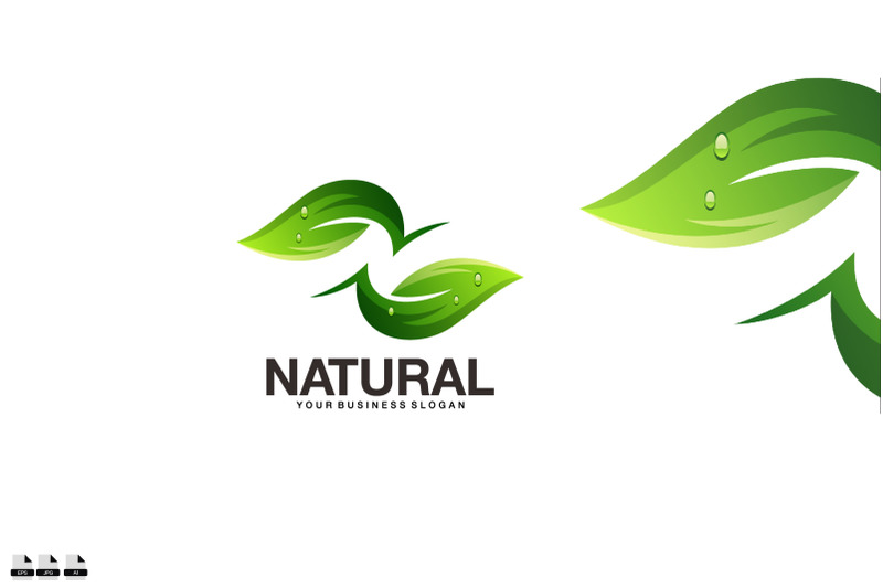Natural vector logo design template icon By NorinHood | TheHungryJPEG