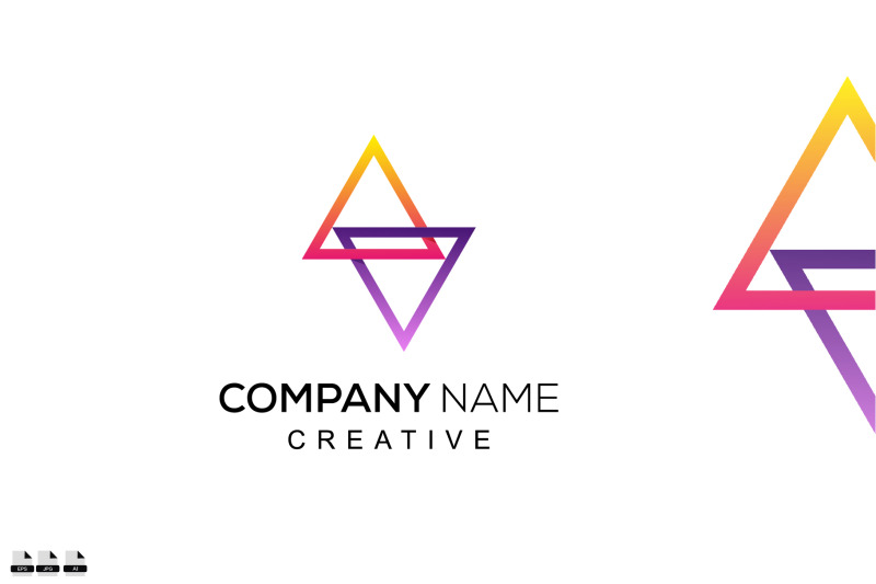 company name icon symbol logo gradient color By NorinHood | TheHungryJPEG