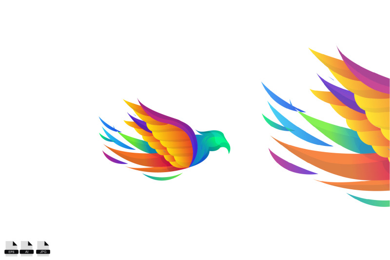 Colorful Eagle Logo Vector Template logo design By NorinHood ...