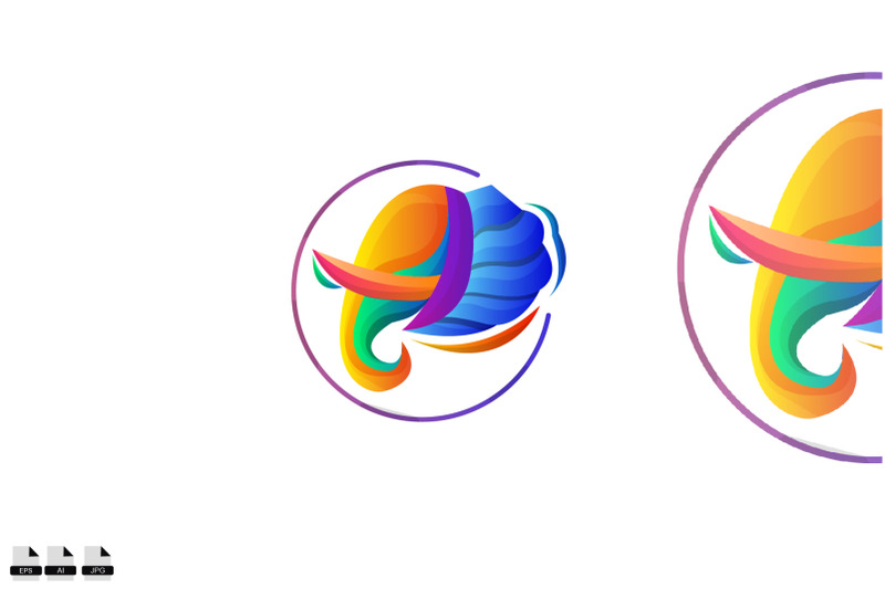 Colorful Elephant Head Logo Vector Template logo design By NorinHood ...