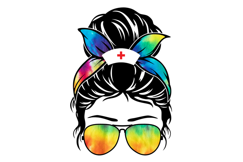 Nurse Life Messy Bun Svg By Funnysvgcrafts Thehungryjpeg