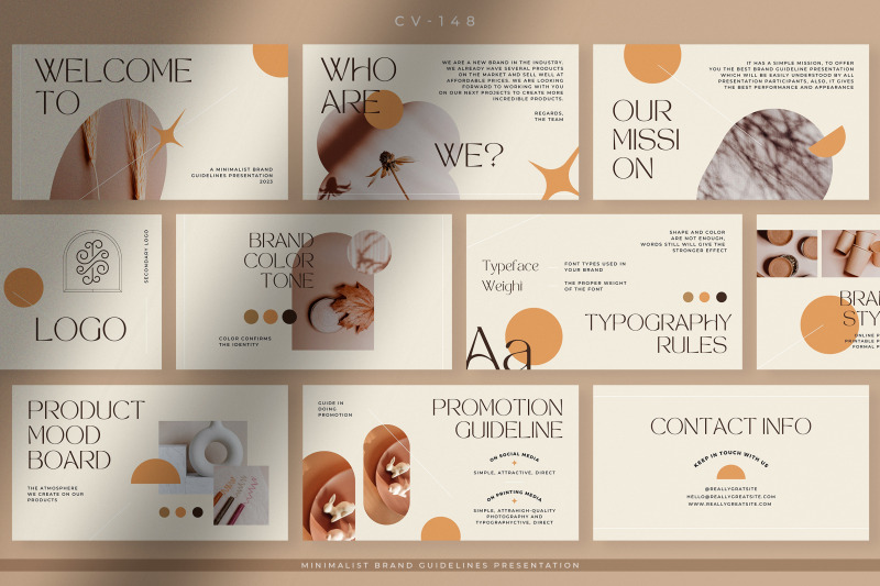 Warm Earth Minimalist Brand Guidelines Presentation By peterdraw ...