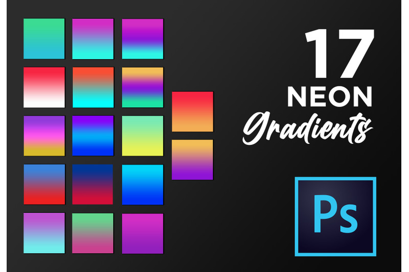 Adobe Photoshop neon gradient pack GRD gradients By TiveCreate ...