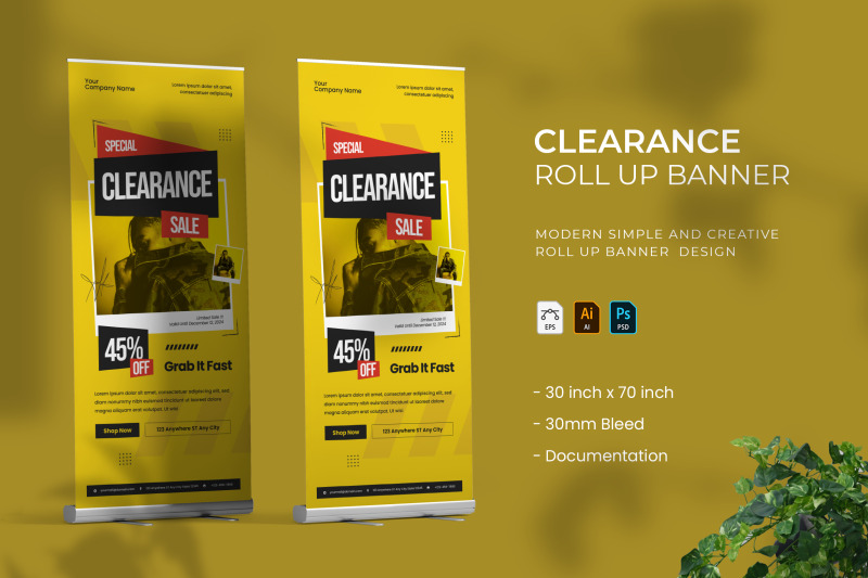 Clearance - Roll Up Banner By Vunira | TheHungryJPEG Clearance - Roll Up Banner By Vunira | TheHungryJPEG