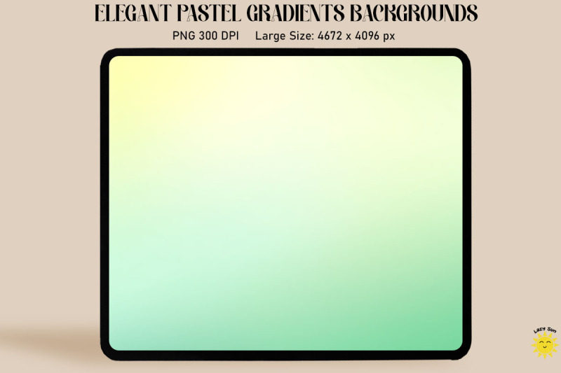 Green Yellow Pastel Gradient Backgrounds By Mulew Art | TheHungryJPEG