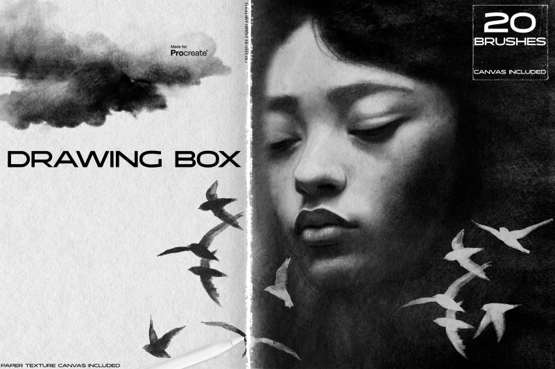 Drawing Box Brush Collection for Procreate By Liquid Amethyst Art ...