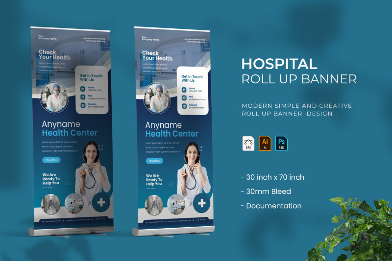 Hospital - Roll Up Banner By Vunira | TheHungryJPEG Hospital - Roll Up Banner By Vunira | TheHungryJPEG
