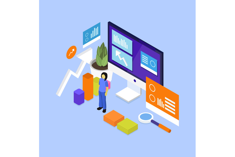 Isometric Data Analysis By Marco Livolsi Thehungryjpeg