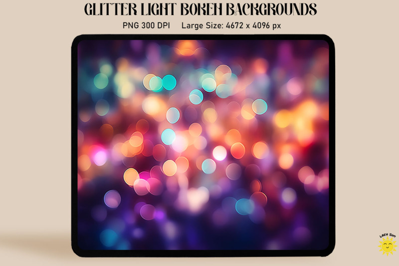 Colorful Lights Blur Bokeh Backgrounds By Mulew Art | TheHungryJPEG