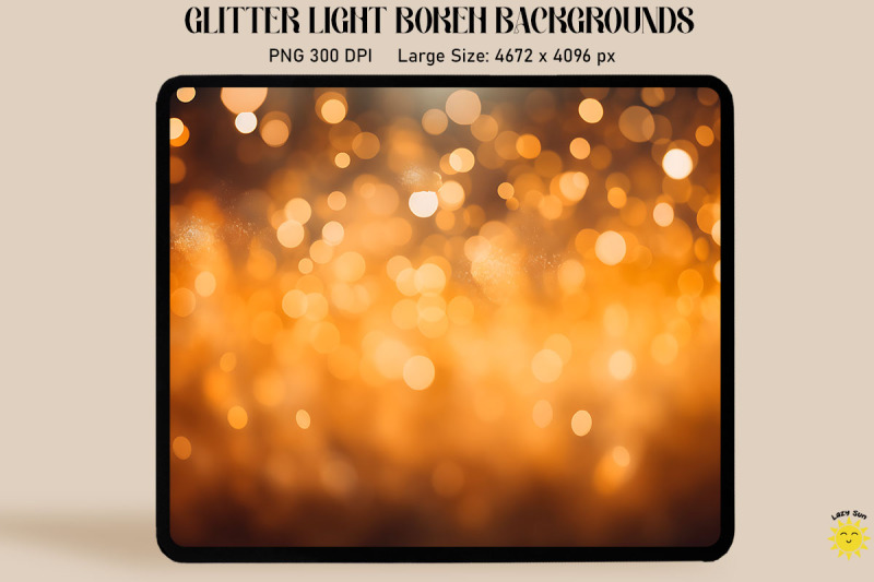 Soft Orange Glitter Bokeh Backgrounds By Mulew Art | TheHungryJPEG