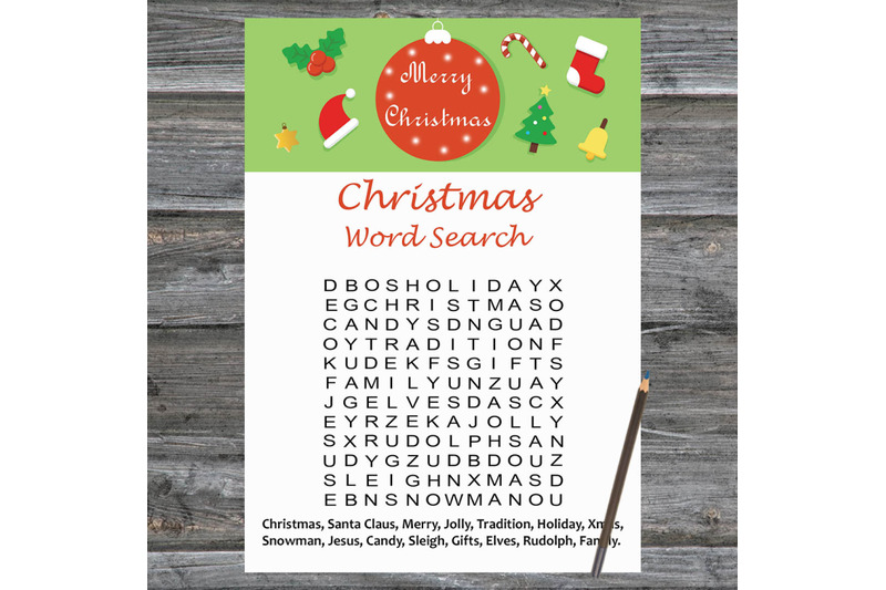 Merry Christmas card,Christmas Word Search Game Printable By ...