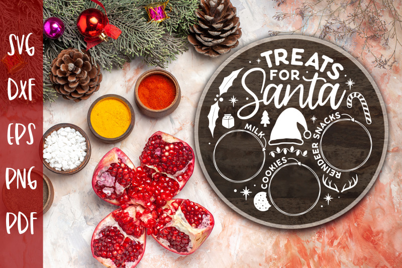 Treats for Santa SVG | Christmas Tray SVG By CraftLabSVG | TheHungryJPEG