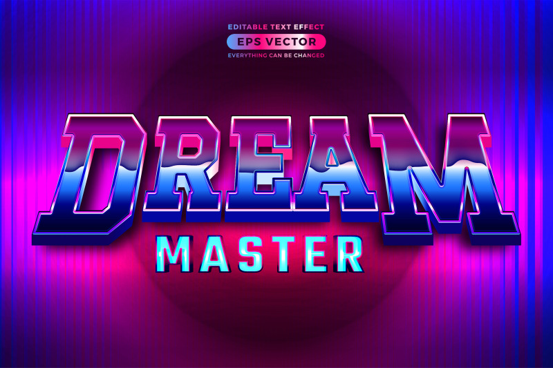 Dream master editable text style effect in retro look design By diq ...