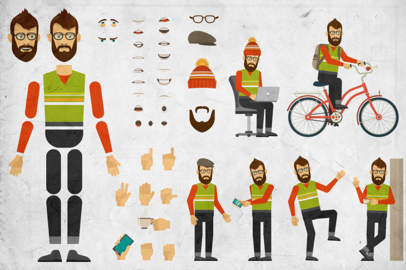 Hipster creation set By Agor2012 | TheHungryJPEG