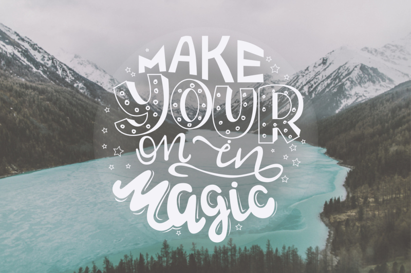 6 Hand Drawn Lettering Inspirational Quotes By Mio Buono Thehungryjpeg