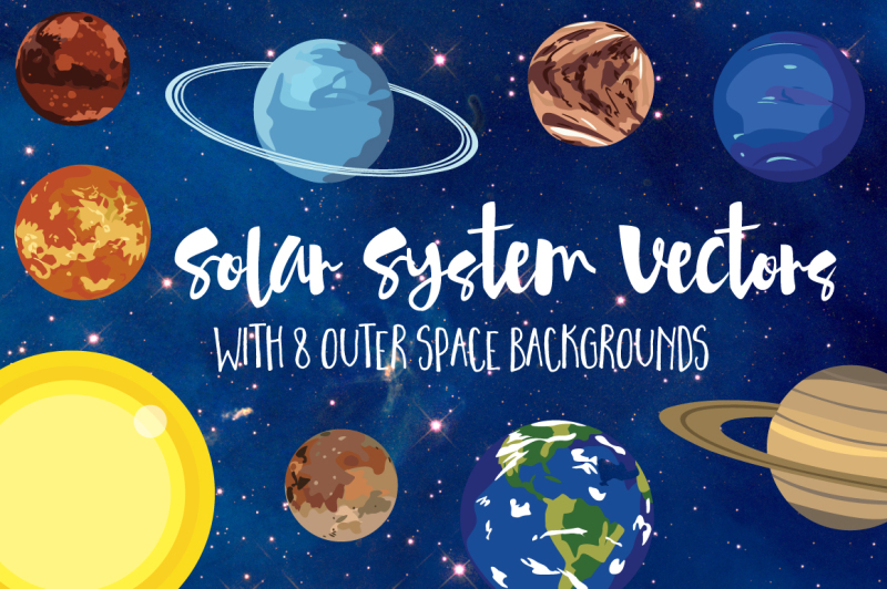 Outer Space Vector Set By Paula Kim Studio | TheHungryJPEG