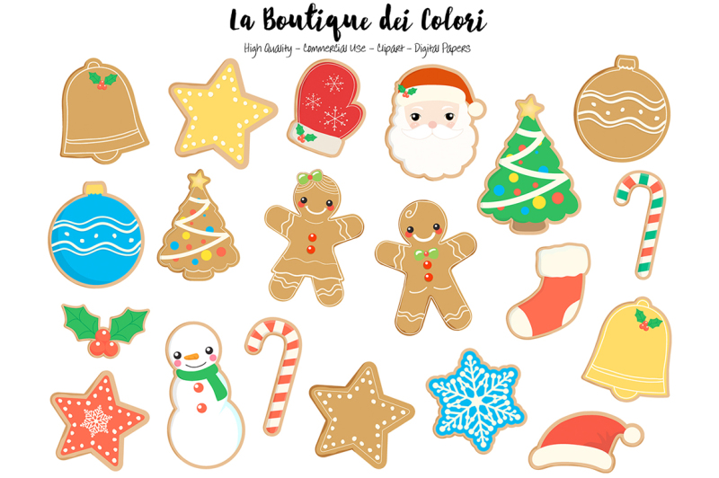Christmas Gingerbread Clipart By La Boutique Dei Colori | TheHungryJPEG