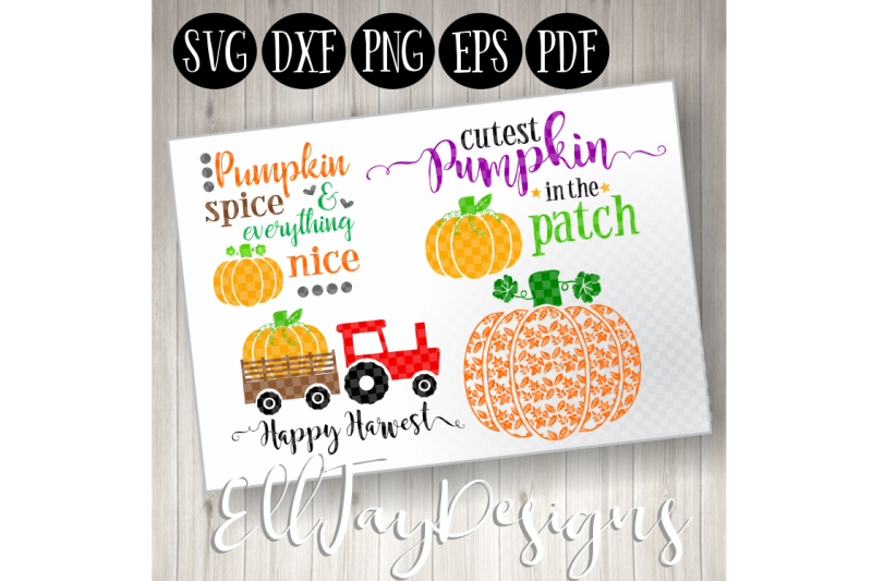 Fall Pumpkin Bundle By EllJayDesigns | TheHungryJPEG