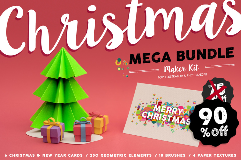 90% OFF: Christmas MEGA BUNDLE Set By Cienpies Design | TheHungryJPEG