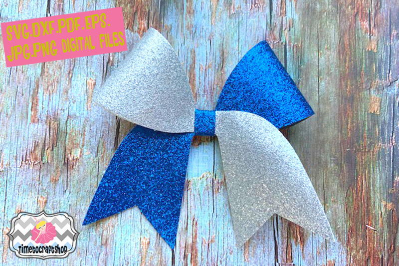 Cheer Bow Long Tail Template Svg Dxf Pdf Eps Jpg Png By 