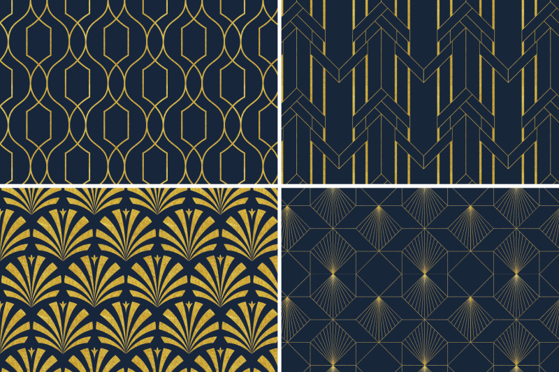 Art Deco Patterns Art Deco Geometric Pattern 1920 s Style Stock Vector 