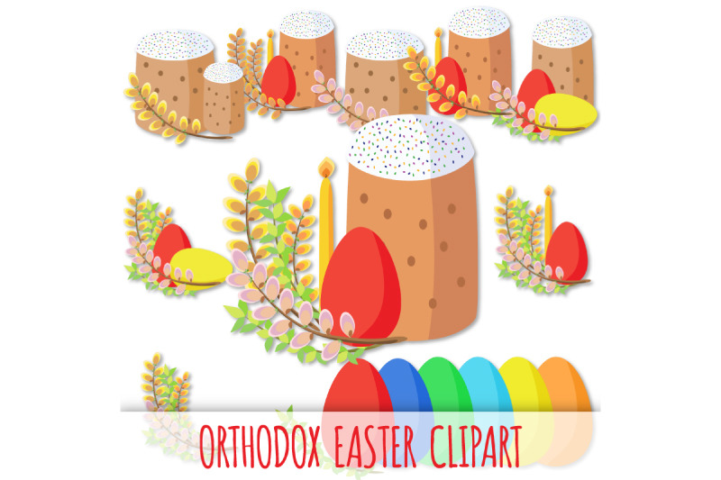 Orthodox Easter clipart. Easter event decor By bunart | TheHungryJPEG.com