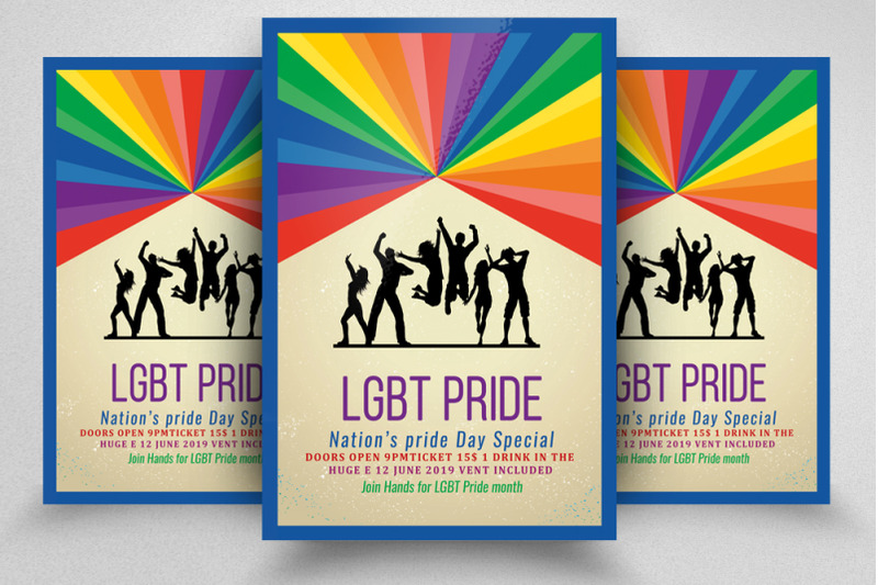 LGBT Pride Flyer Poster Template By Designhub TheHungryJPEG