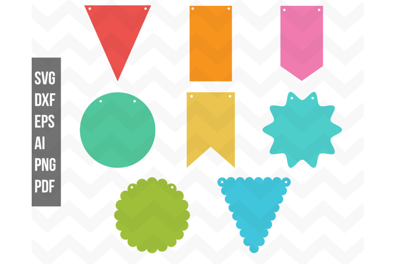 Bunting svg, Bunting banner flags svg, Birthday wedding cut files By ...