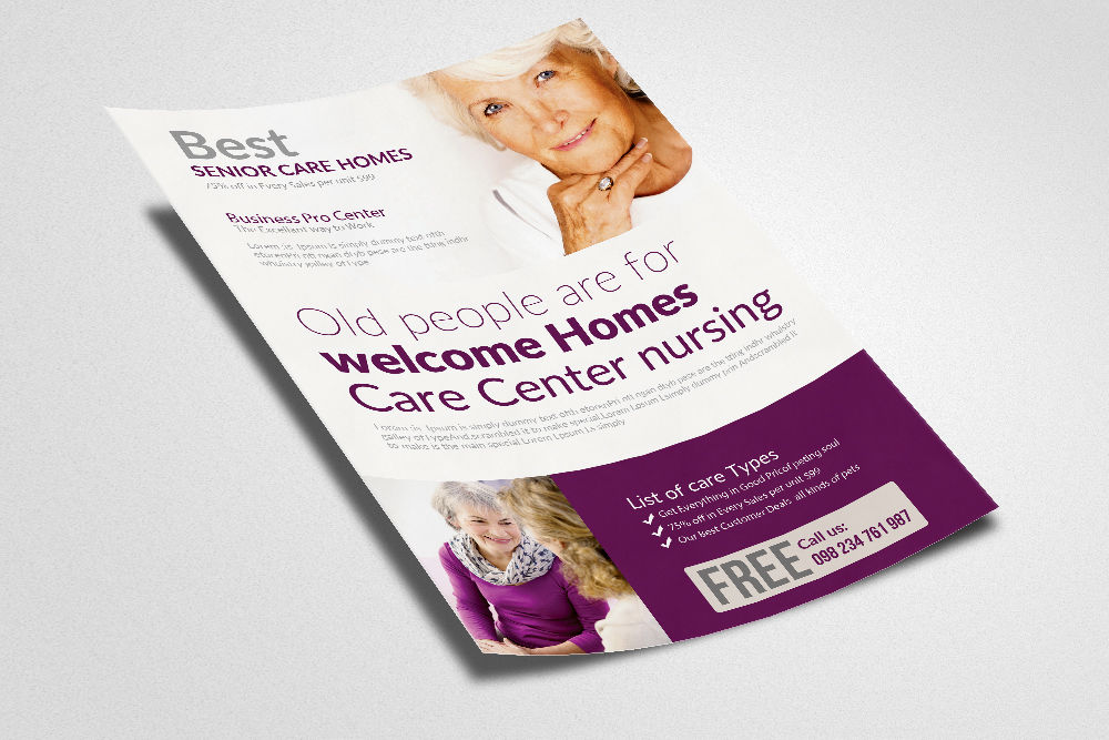 Senior Care Centre Flyer Template By Designhub TheHungryJPEG