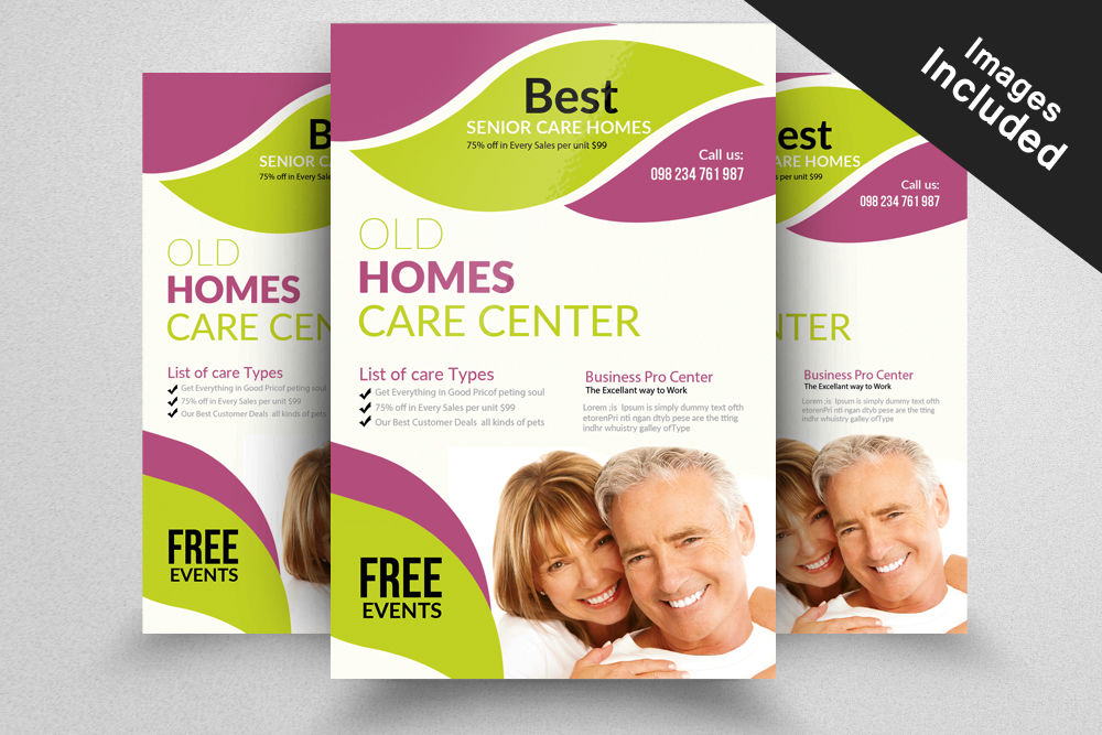 Senior Care Flyer Template Bundle By Designhub TheHungryJPEG
