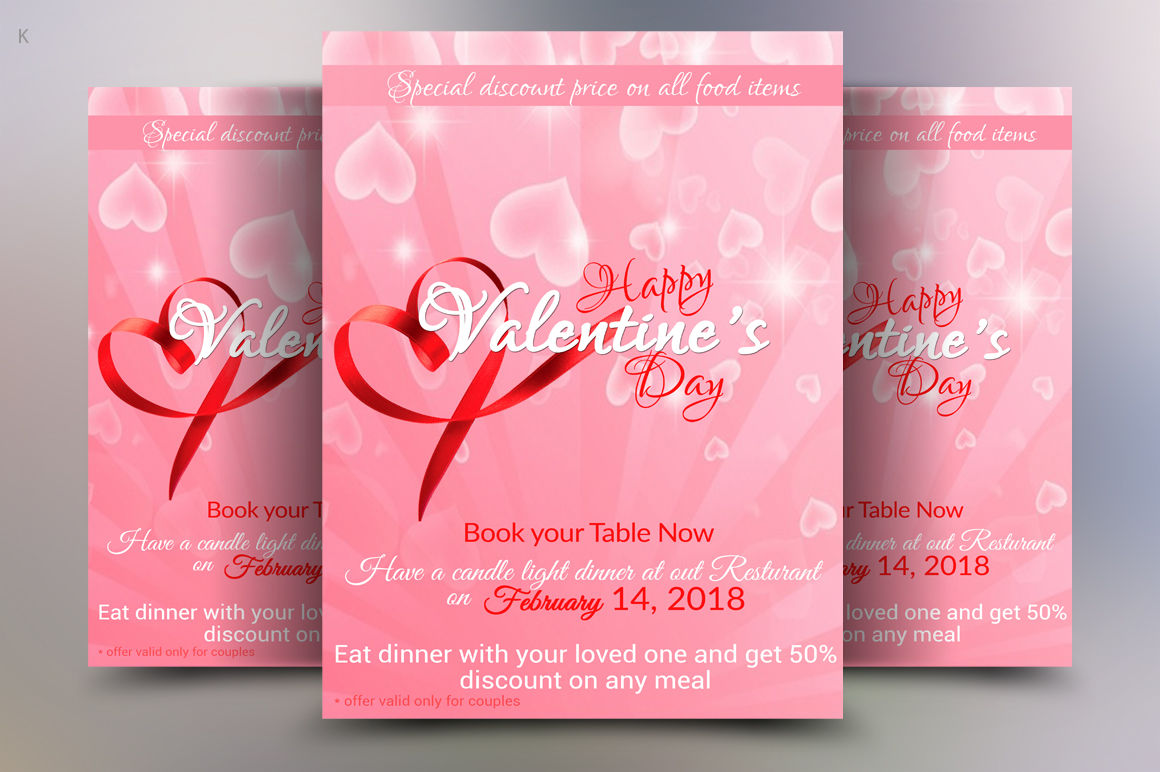 Valentine s Day Flyer Template By Ayme Designs TheHungryJPEG