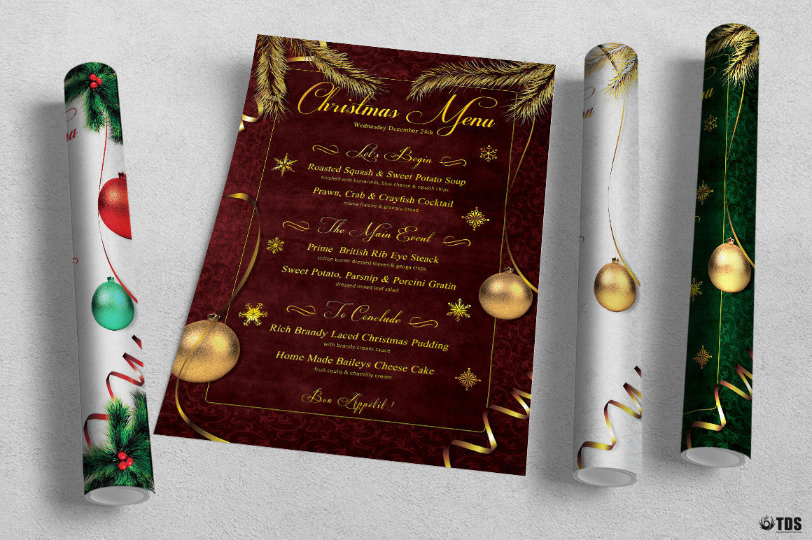 Christmas Menu Template V1 By Thats Design Store