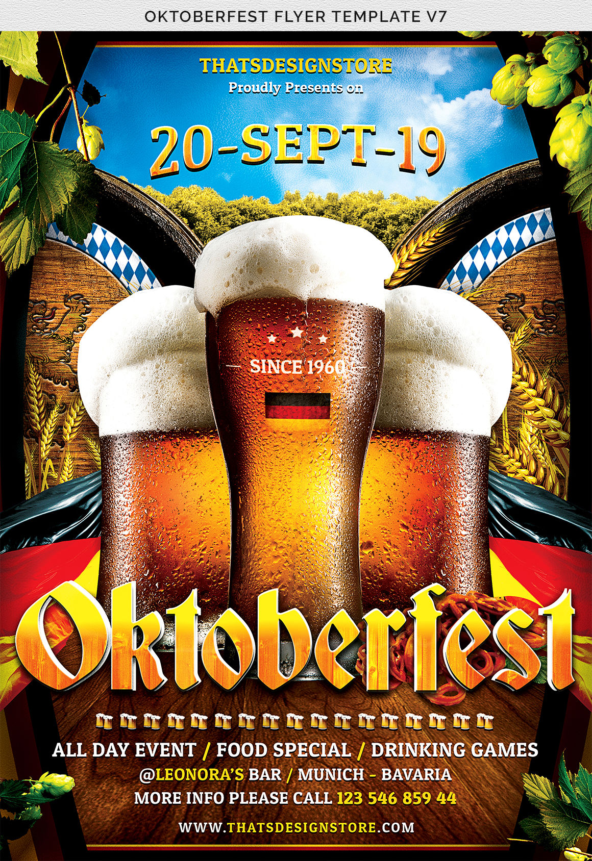 Oktoberfest Flyer Template V7 By Thats Design Store TheHungryJPEG
