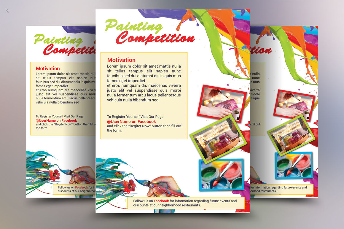 Painting Competition Flyer Template By Ayme Designs TheHungryJPEG