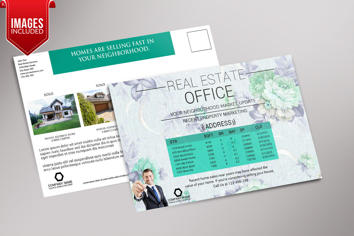 Real Estate PostCard Template By Ayme Designs TheHungryJPEG