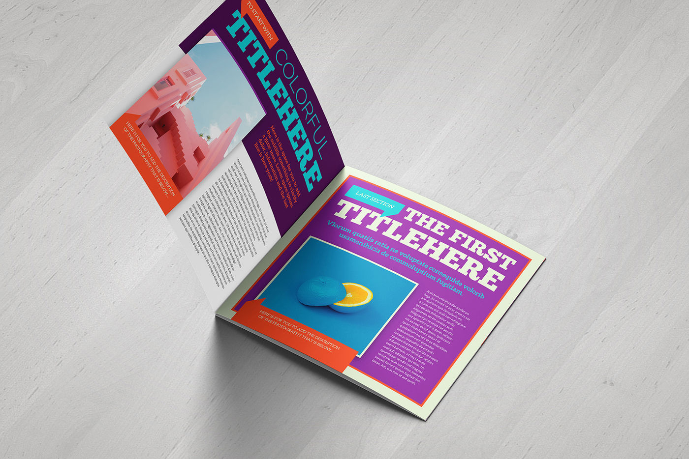 Colorful Square Brochure Template By Luuqas Design TheHungryJPEG