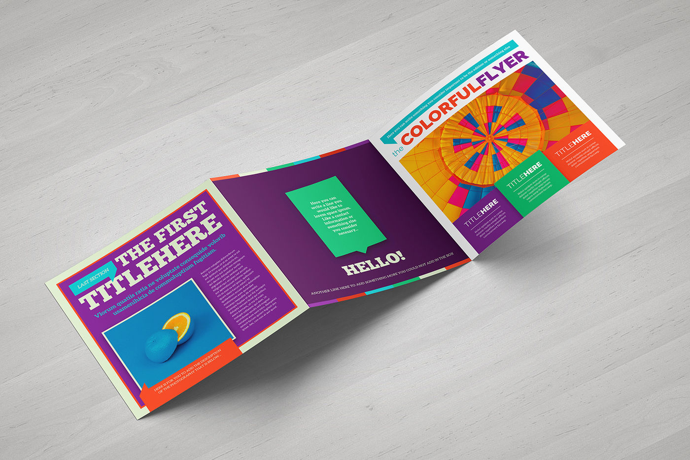 Colorful Square Brochure Template By Luuqas Design TheHungryJPEG