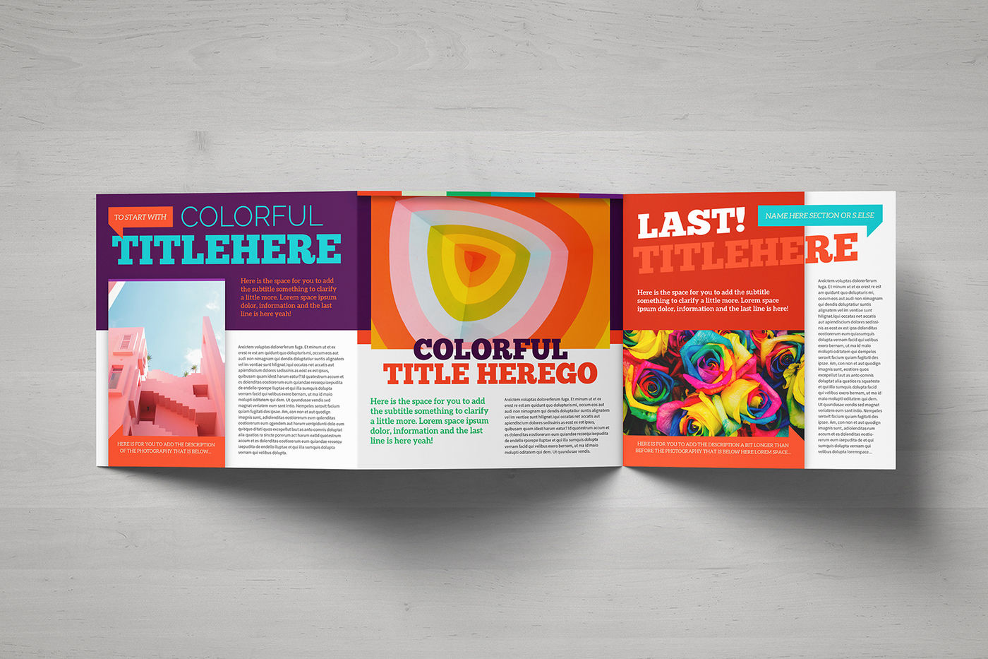 Colorful Square Brochure Template By Luuqas Design TheHungryJPEG