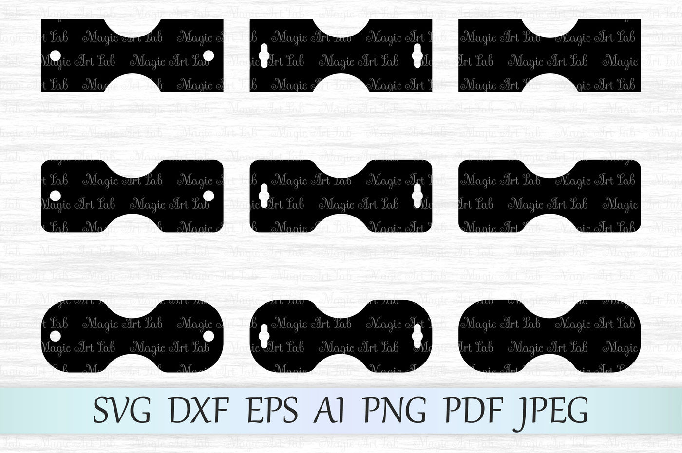 2 75 X 3 5 Necklace Display Card Template Svg Dxf Png Ai Files Craft 