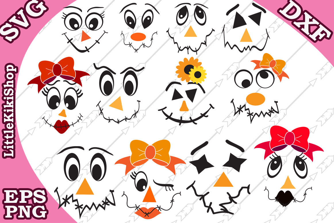 Scarecrow Svg HALLOWEEN SVG Scarecrow Face Svg By LittleKikiShop 