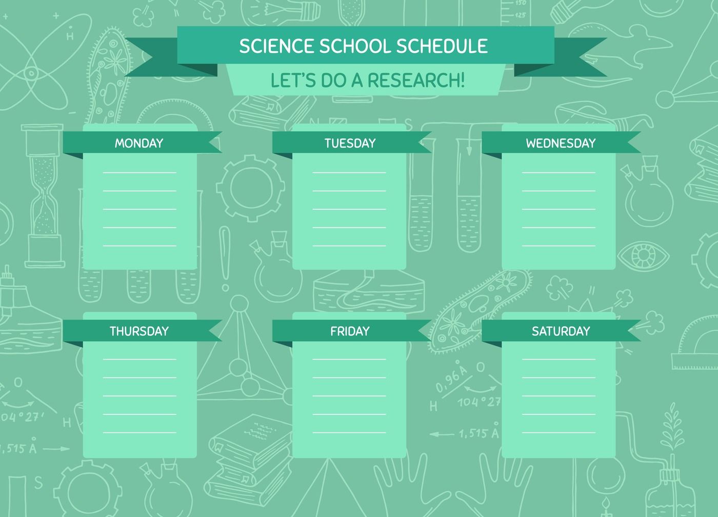 Vector School Or Work Schedule Template By ONYX TheHungryJPEG