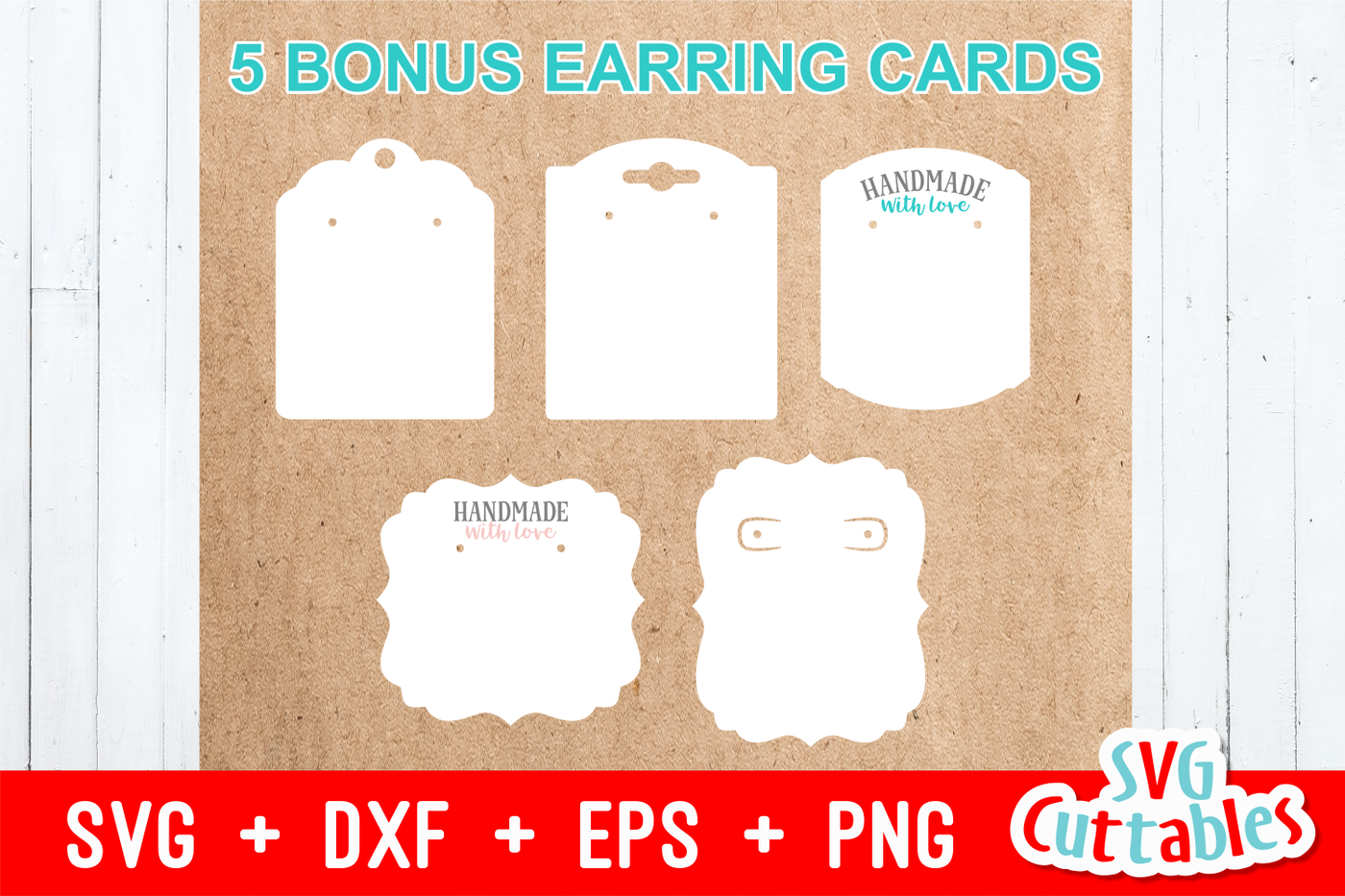 Earring Display Cards SVG File For Cricut And Silhouette 