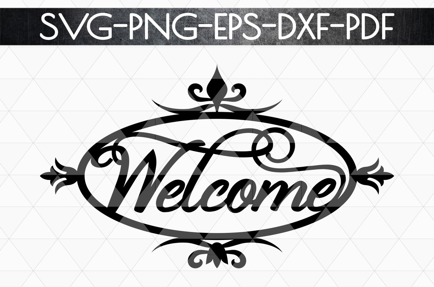 Welcome Sign SVG Cutting File Metal Designs Papercut Template PDF By 