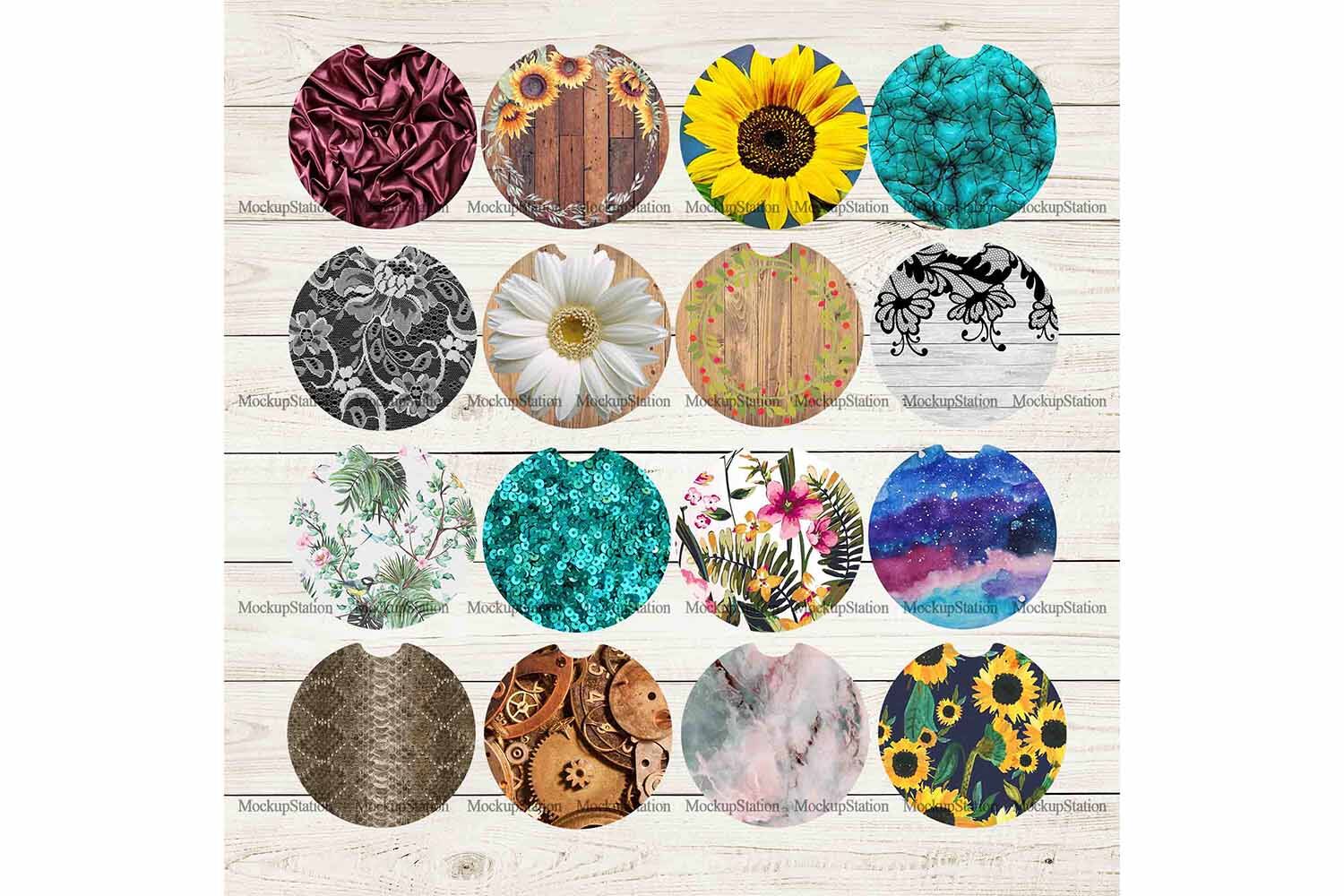 Instant Digital Download HUGE Car Coaster Bundle Templates Design 