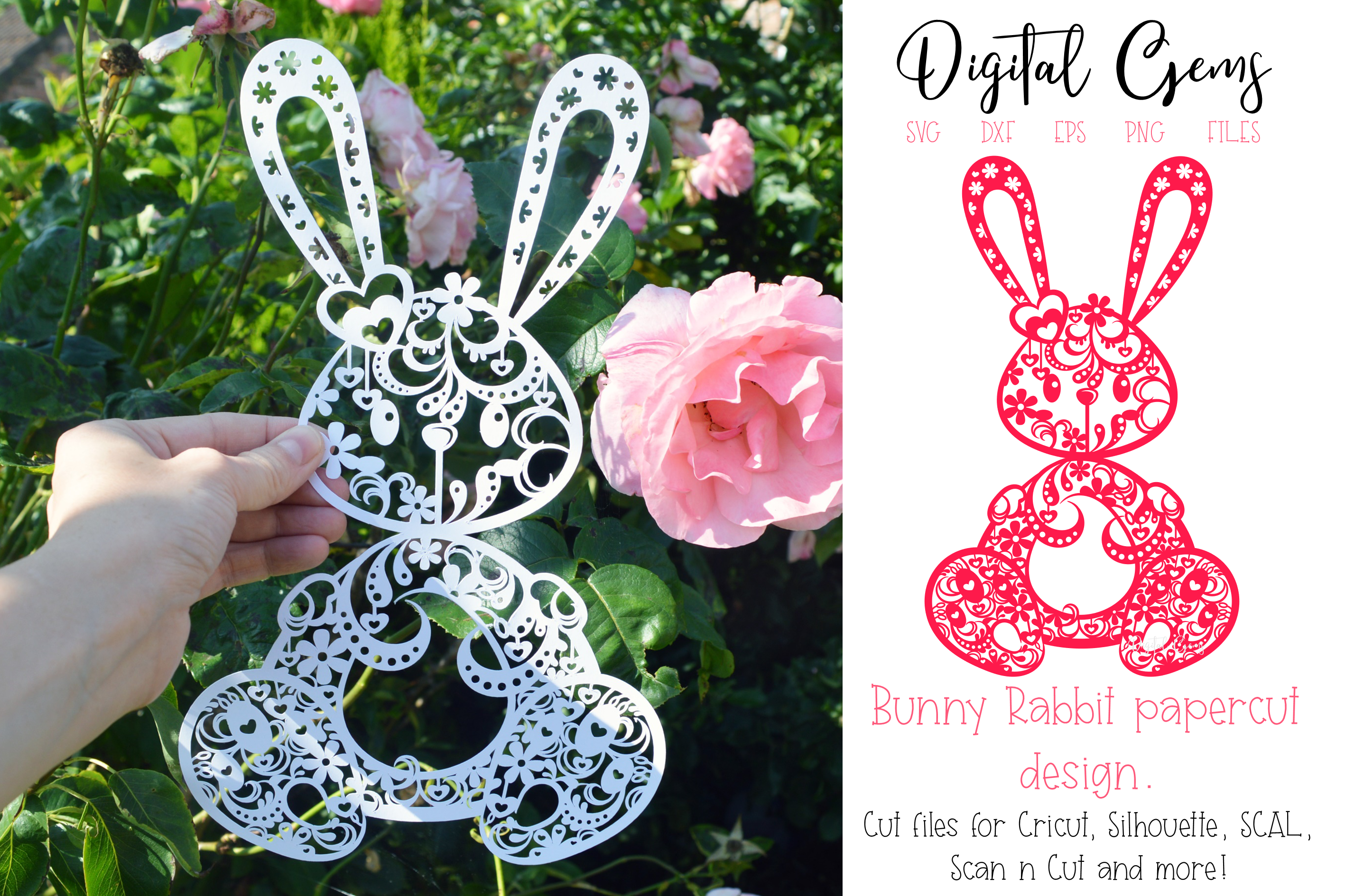 Rabbit Paper Cutting Template